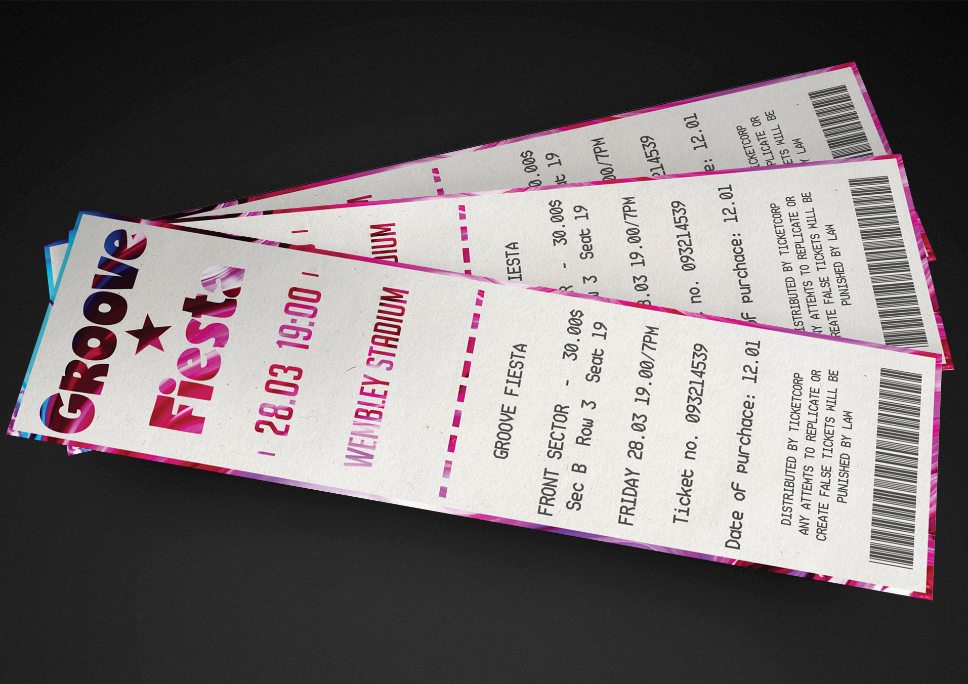 Multipurpose Vertical Event Ticket, an Invitation Template by Konakchiev