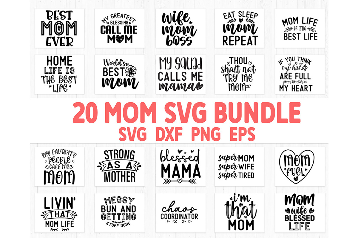Mom SVG Bundle, an Illustration by Crafticy