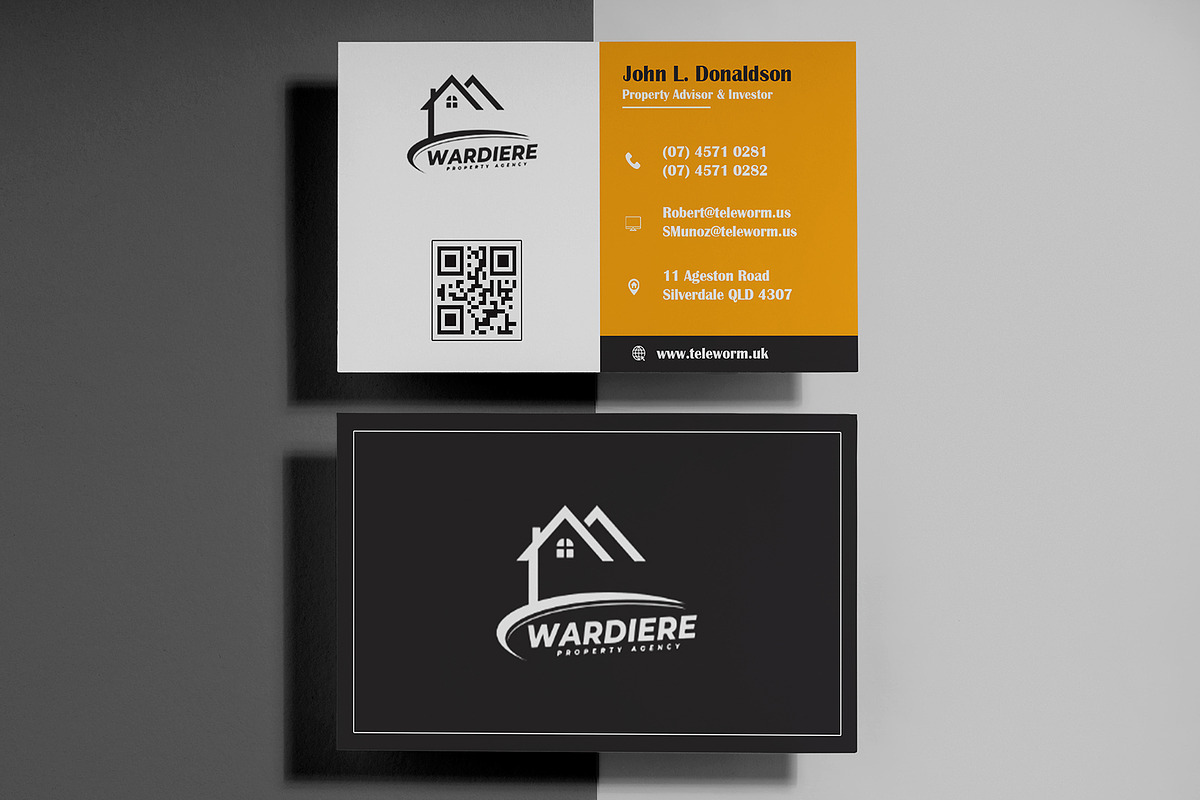 Editable Double Layout Card Template PSD