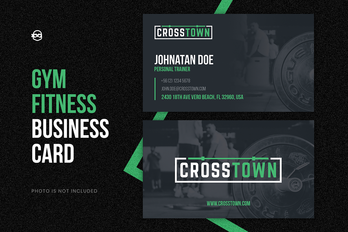 Gym Fitness Business Card, a Business Card Template by Ninjas