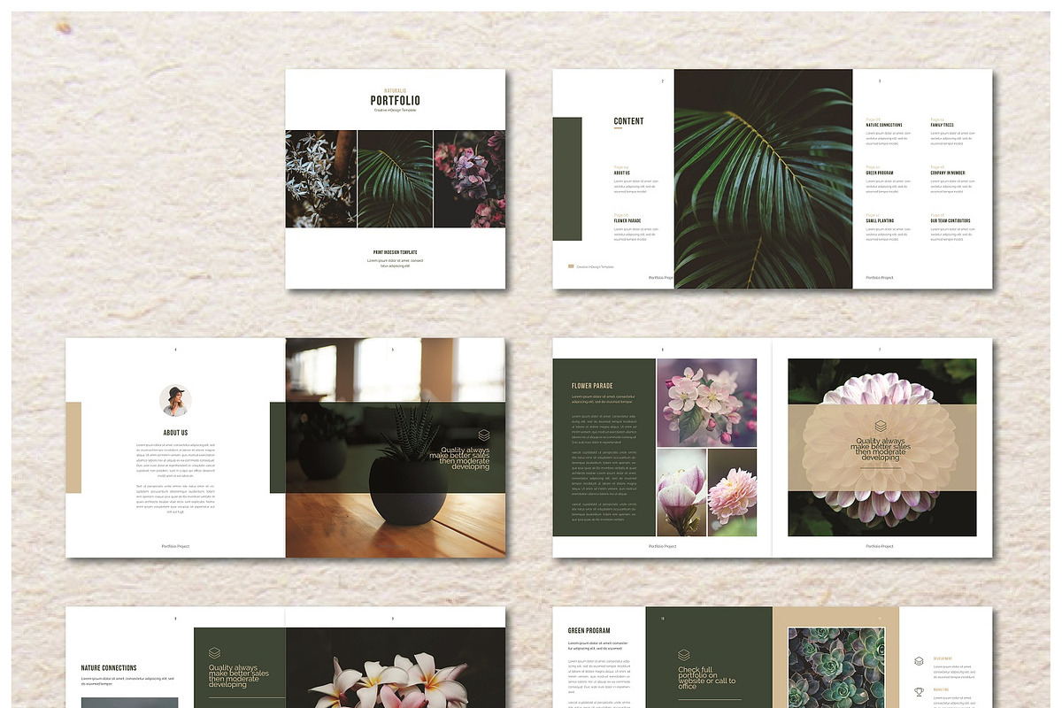 Square Natural portfolio, a Magazine Template by MA-KING_ART | Creative ...