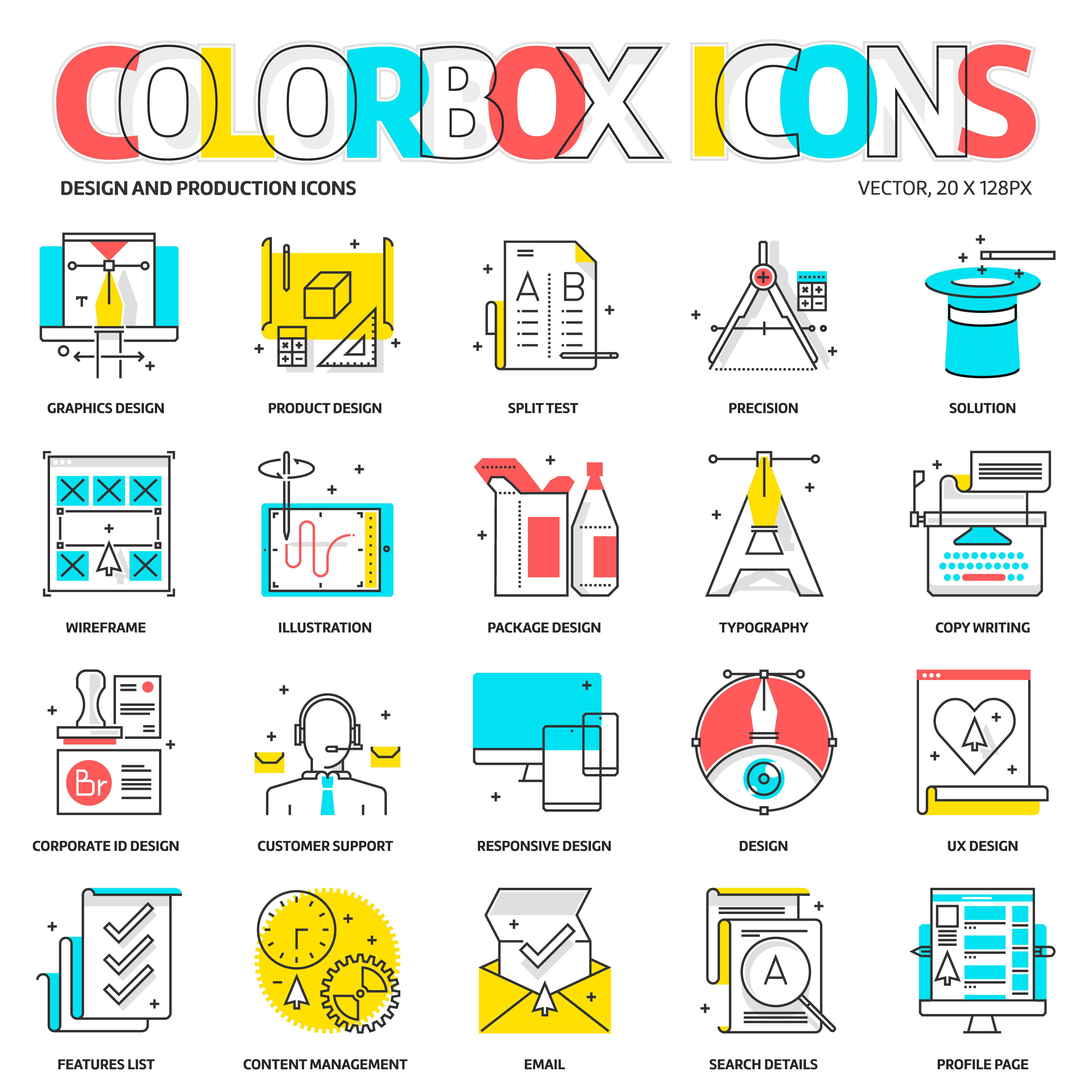 Colorbox icons, design theme, an Outline Icon by Howcolour