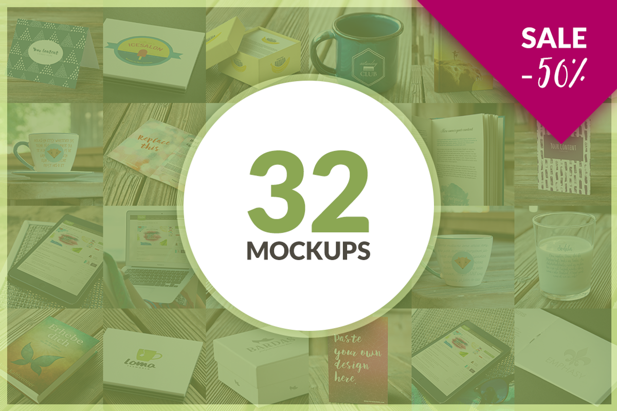 32 Mockups ValuePack BUNDLE, a Cups & Container Mockup by friday supply