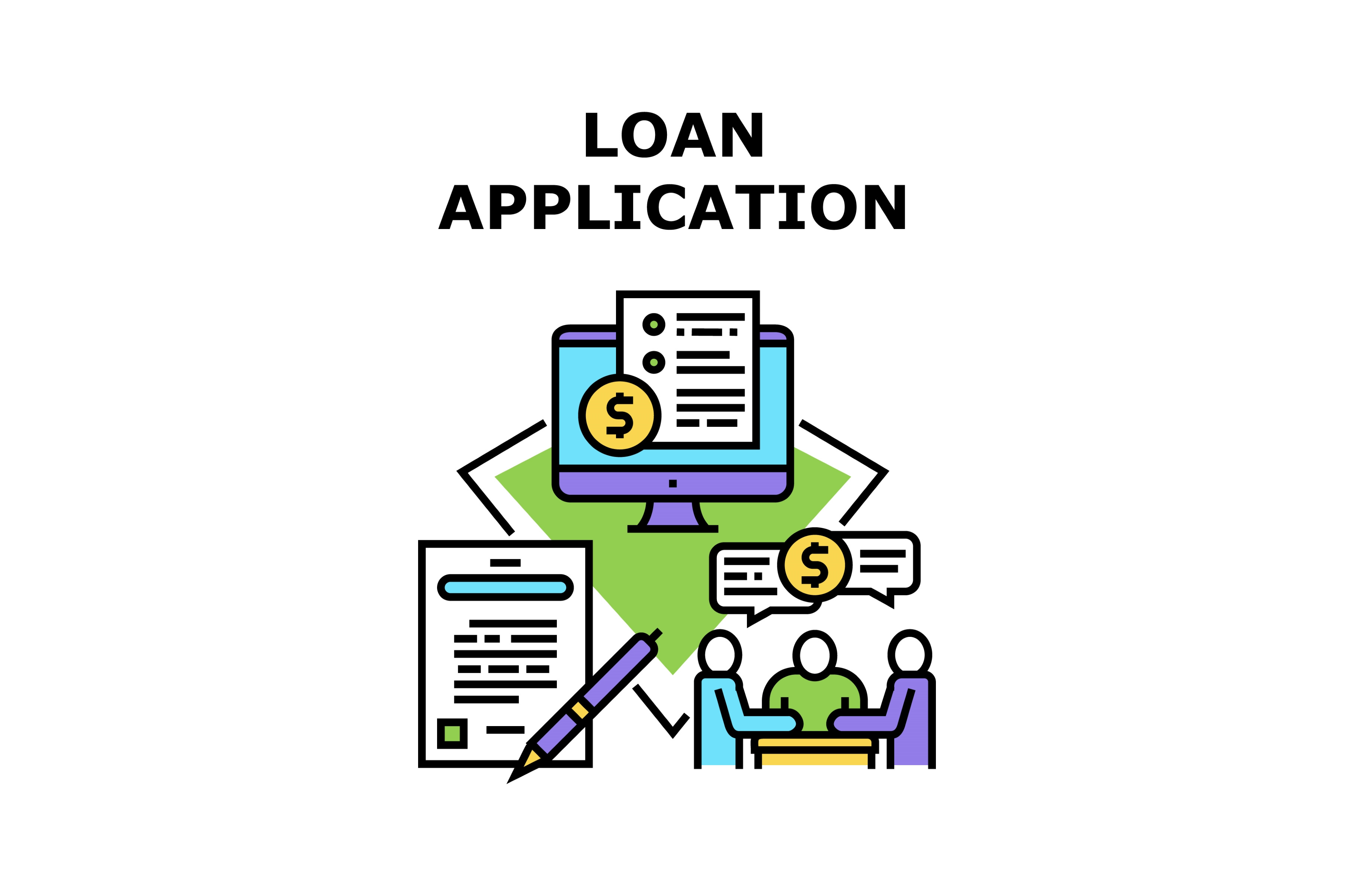 Loan Application Vector Concept, a Finance Illustration by pikepicture