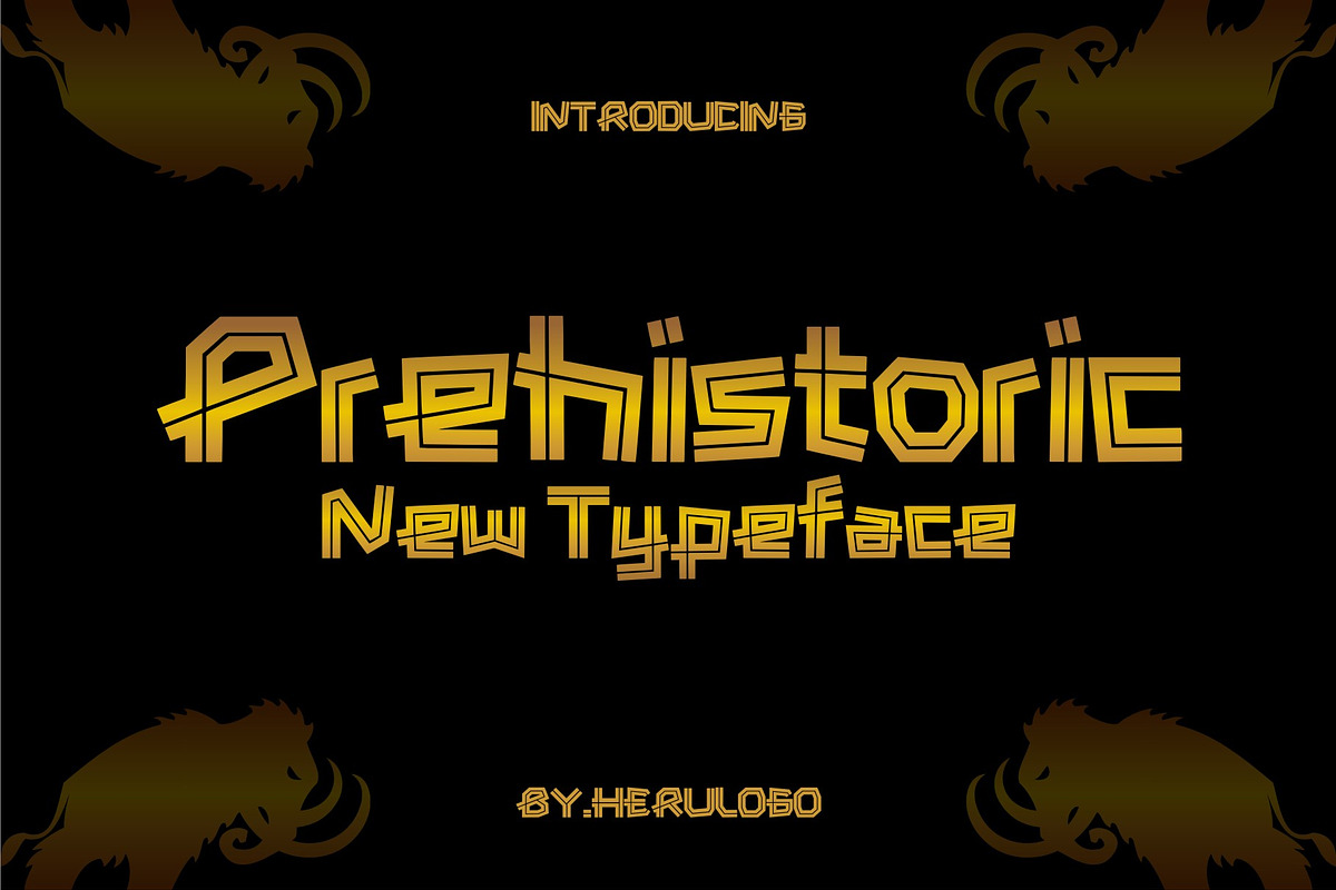 Prehistoric Typeface, a Font by herulogo