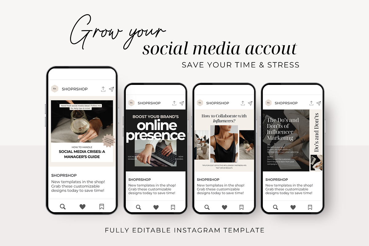 Social Media Instagram Templates, a Social Media Template by ShopRShop