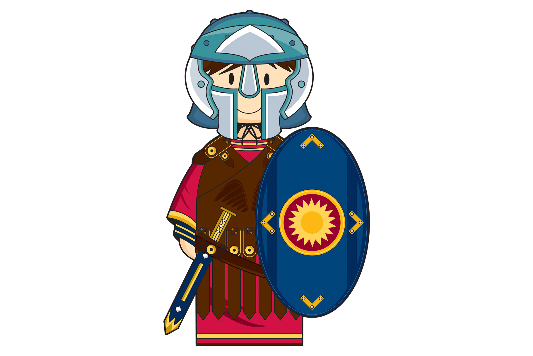 Cartoon Roman Soldier, an Illustration by Mark Murphy Creative