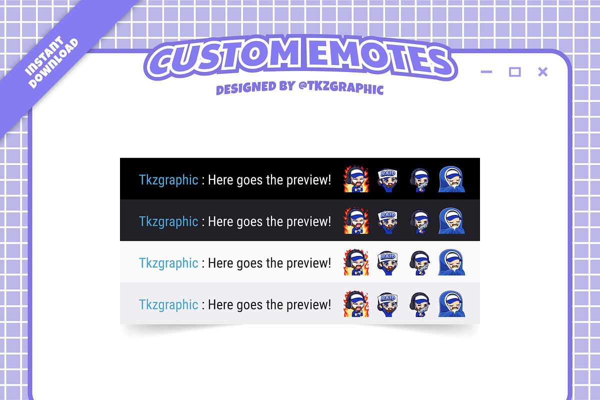 Bearded Gamer - Custom Emotes, an Emoji Icon by tkzgraphic