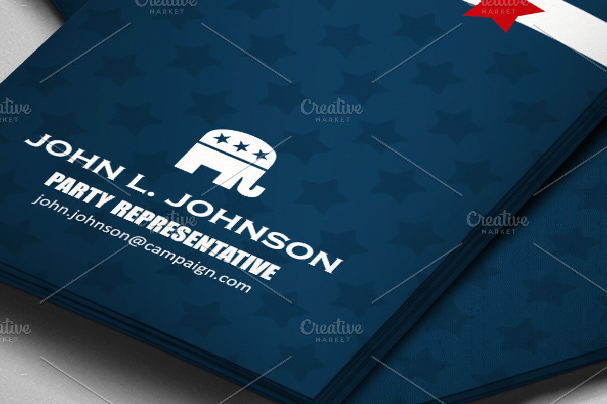 American Politics, a Business Card Template by Digital Art Creations