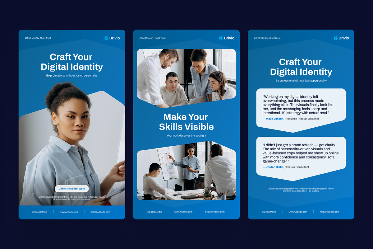 Brivio - Personal Branding, a Social Media Template by SLAB! Design