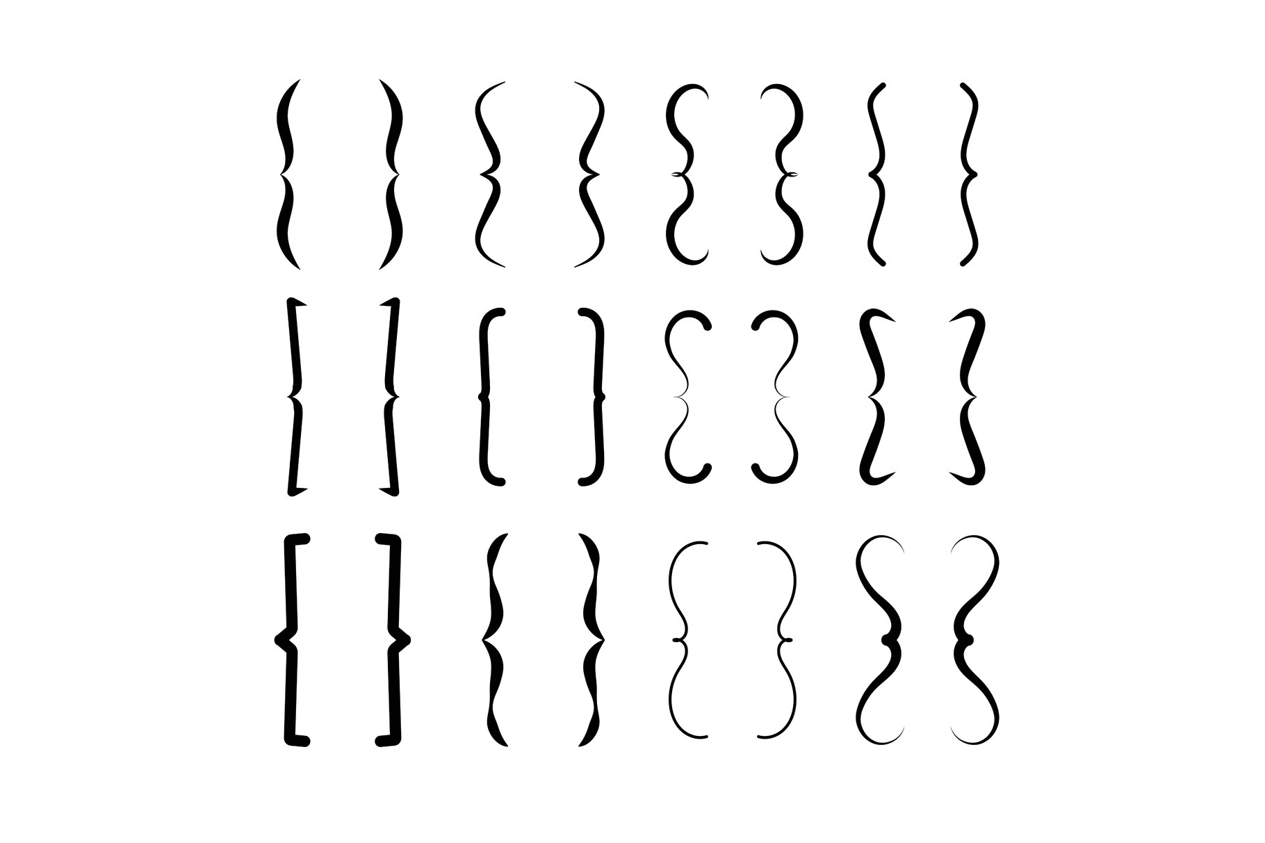 Brace bracket. Curly brackets icons, a Graphic by Valerie Bodnar