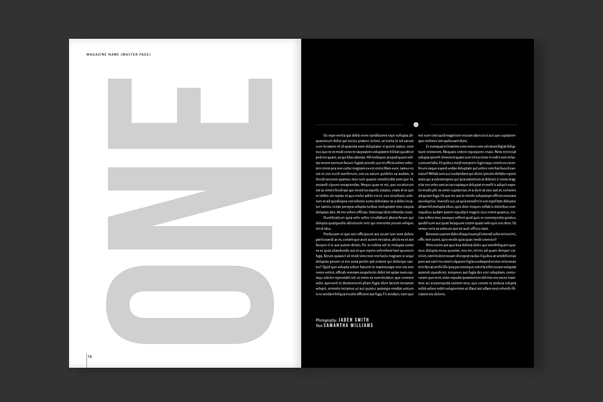 Alternative Magazine Layout, a Magazine Template by tomsarraipodesign