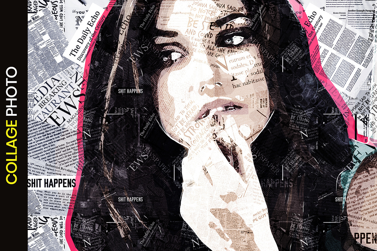 Collage Photo Photoshop Action, an Action Add-On by PSD Action