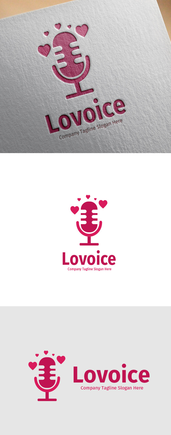 Lovoice Logo, a Branding & Logo Template by Mariyana