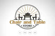 Chair and Table Store Logo, a Branding & Logo Template by Heavtryq Design
