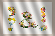 Vintage Flower Alphabet, an Object Graphic by AndrewPixel | Creative Market
