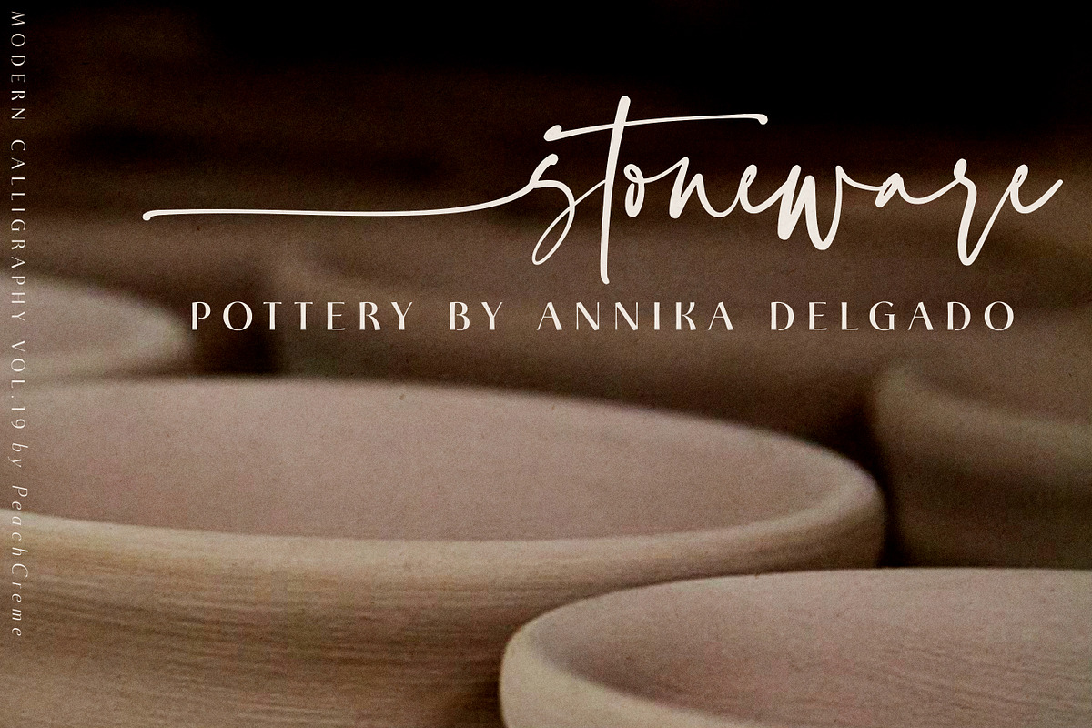 Faustine //Modern Script, a Handwritten Font by PeachCreme