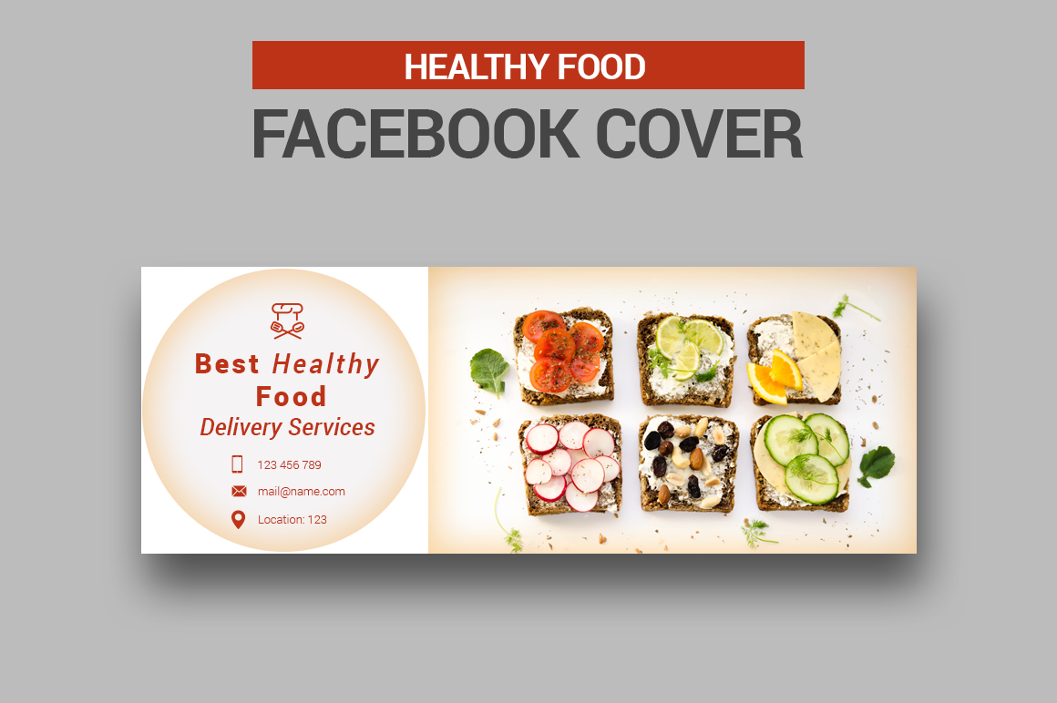 Healthy Food Facebook Cover, a Social Media Template by Creatricks