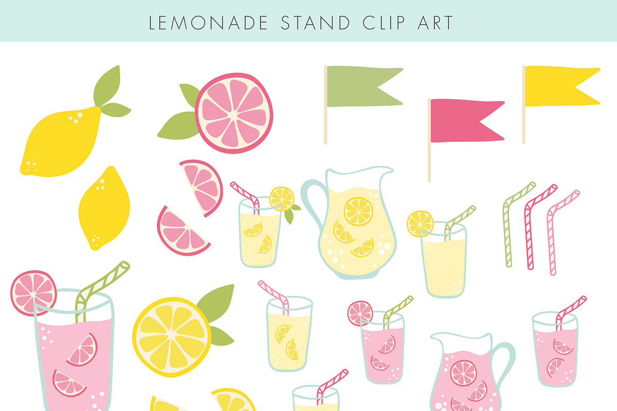 Lemonade Stand Clip Art, an Illustration by Hello Muse Design