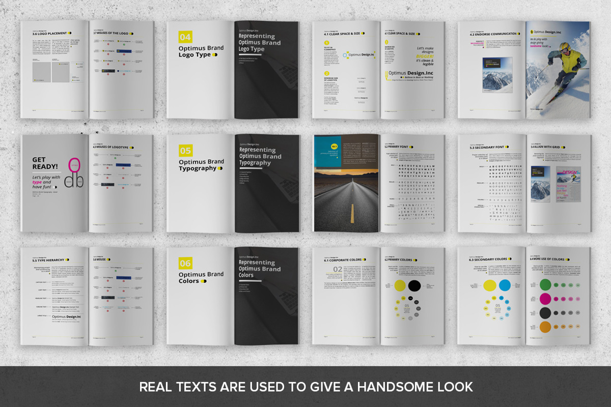 Extended Brand Manual & Real Text, a Brochure Template by Typography Prime