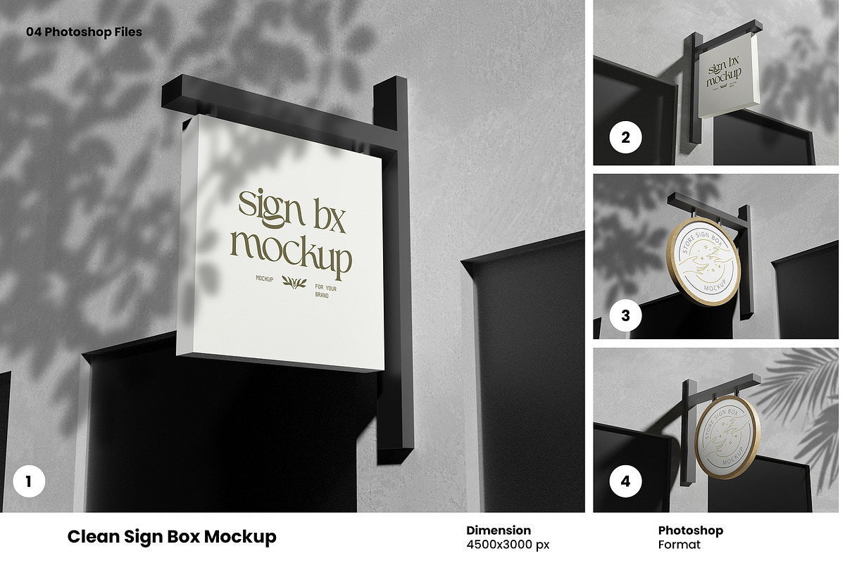 Industrial Store Sign Box Mockup
