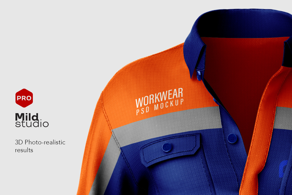 Worker Uniform Mockup, a Hoody Mockup by Mildstudio