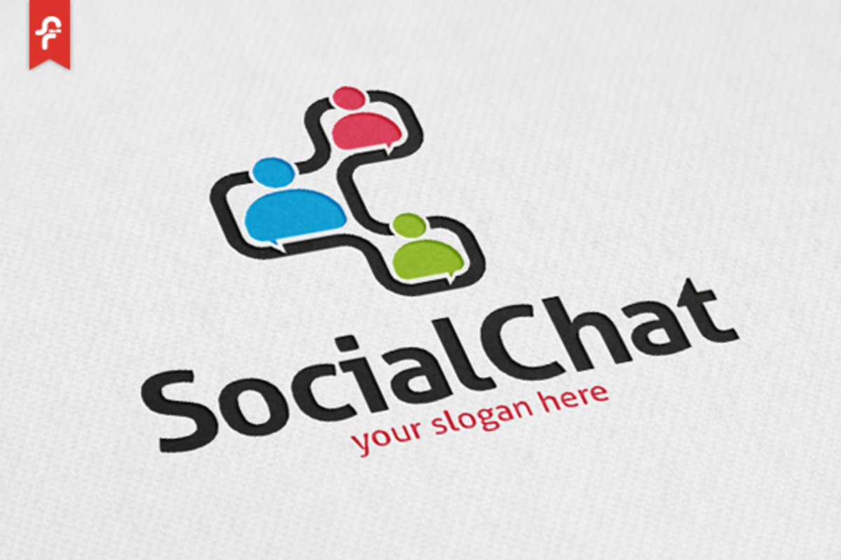 Social Chat Logo, a Branding & Logo Template by ft.studio