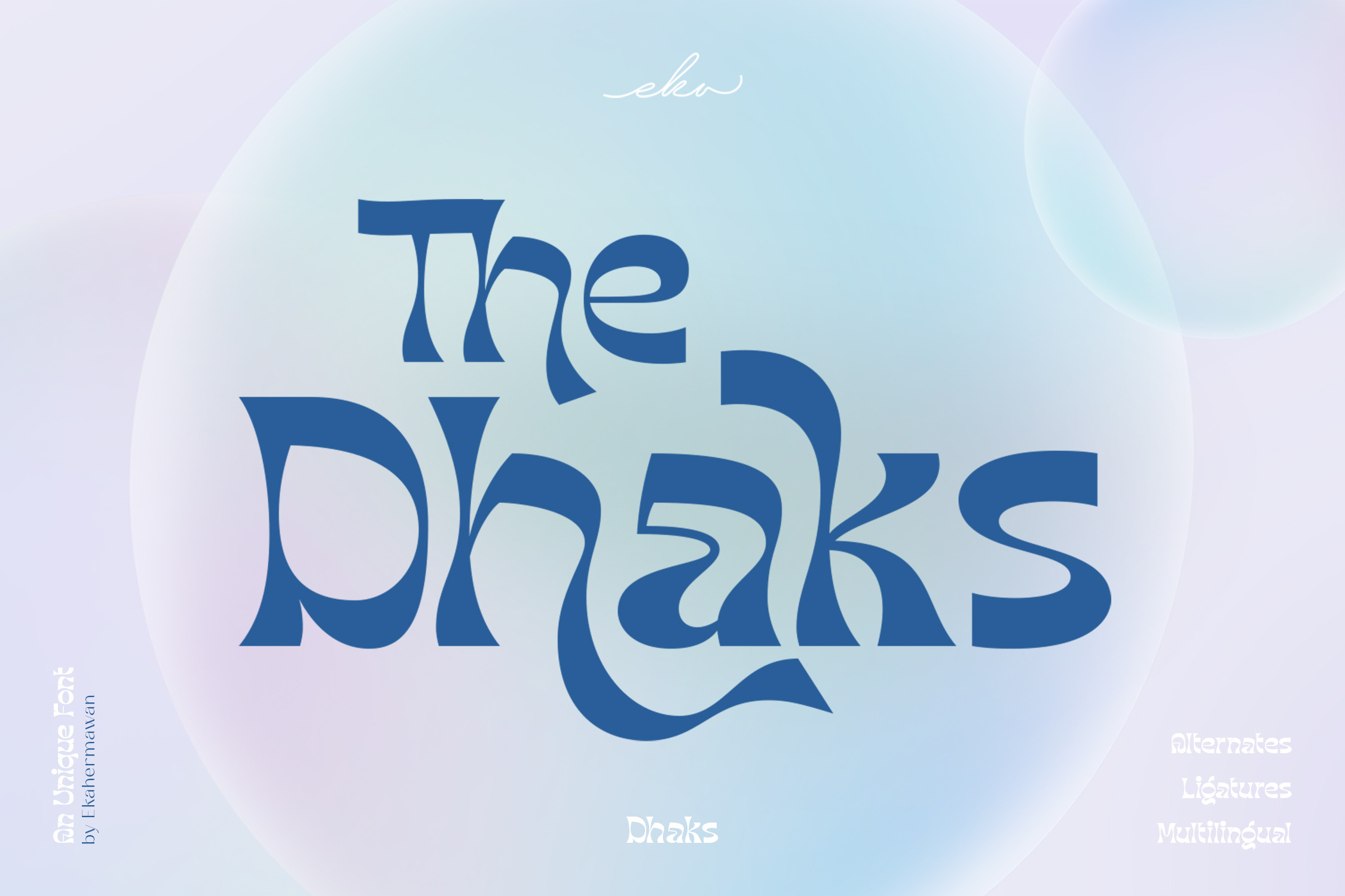 Dhaks - Unique Display Font, a Font by Ekahermawan