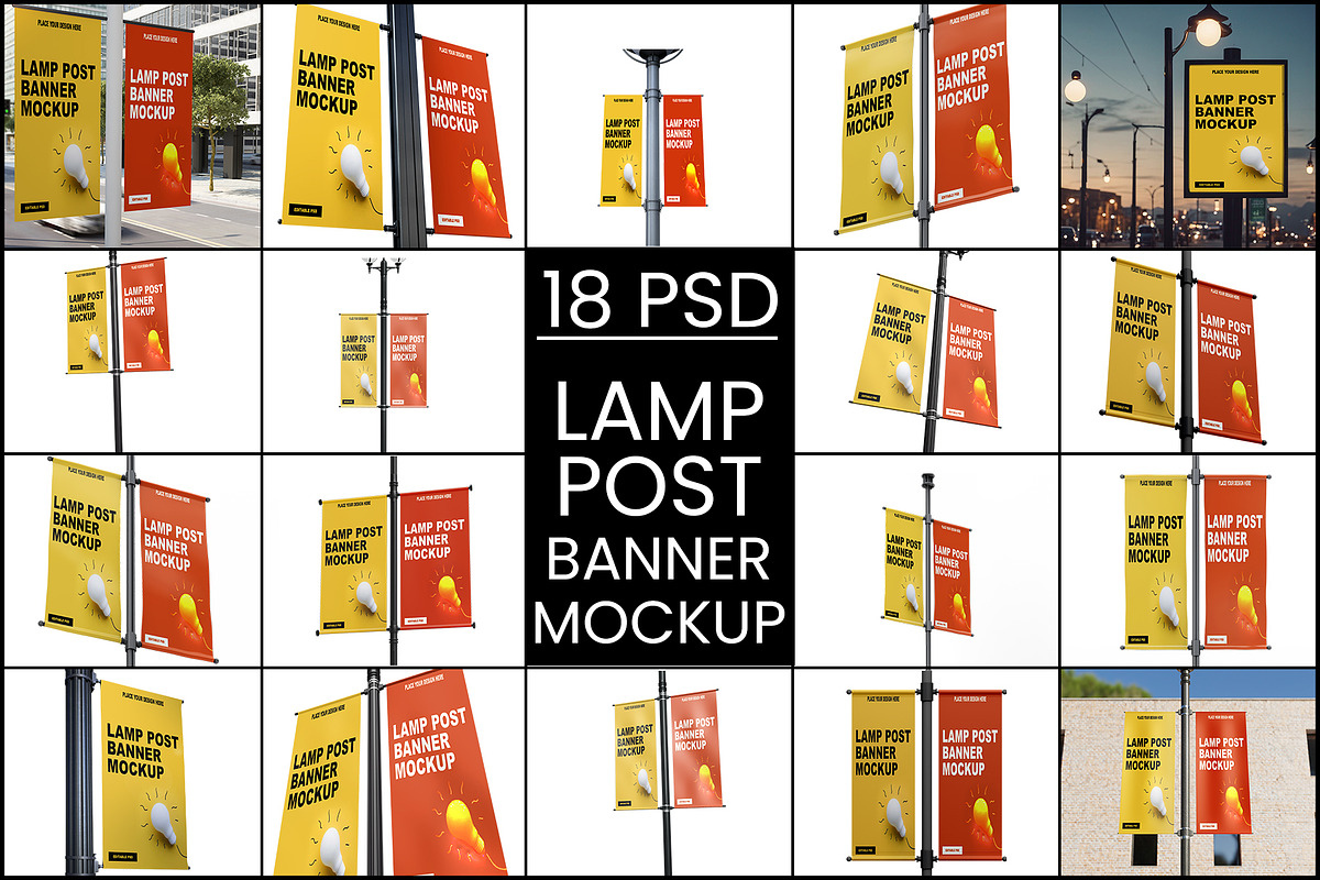 **Lamp Post Banner Mockup**