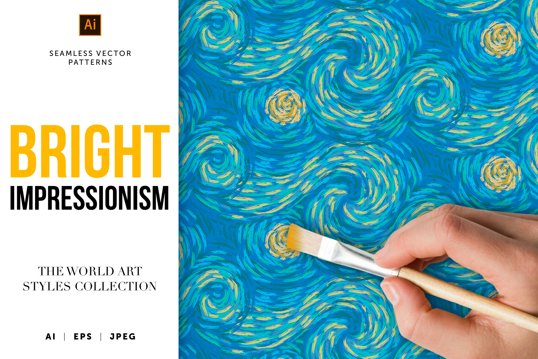 Abstract Impressionism Vector Patterns