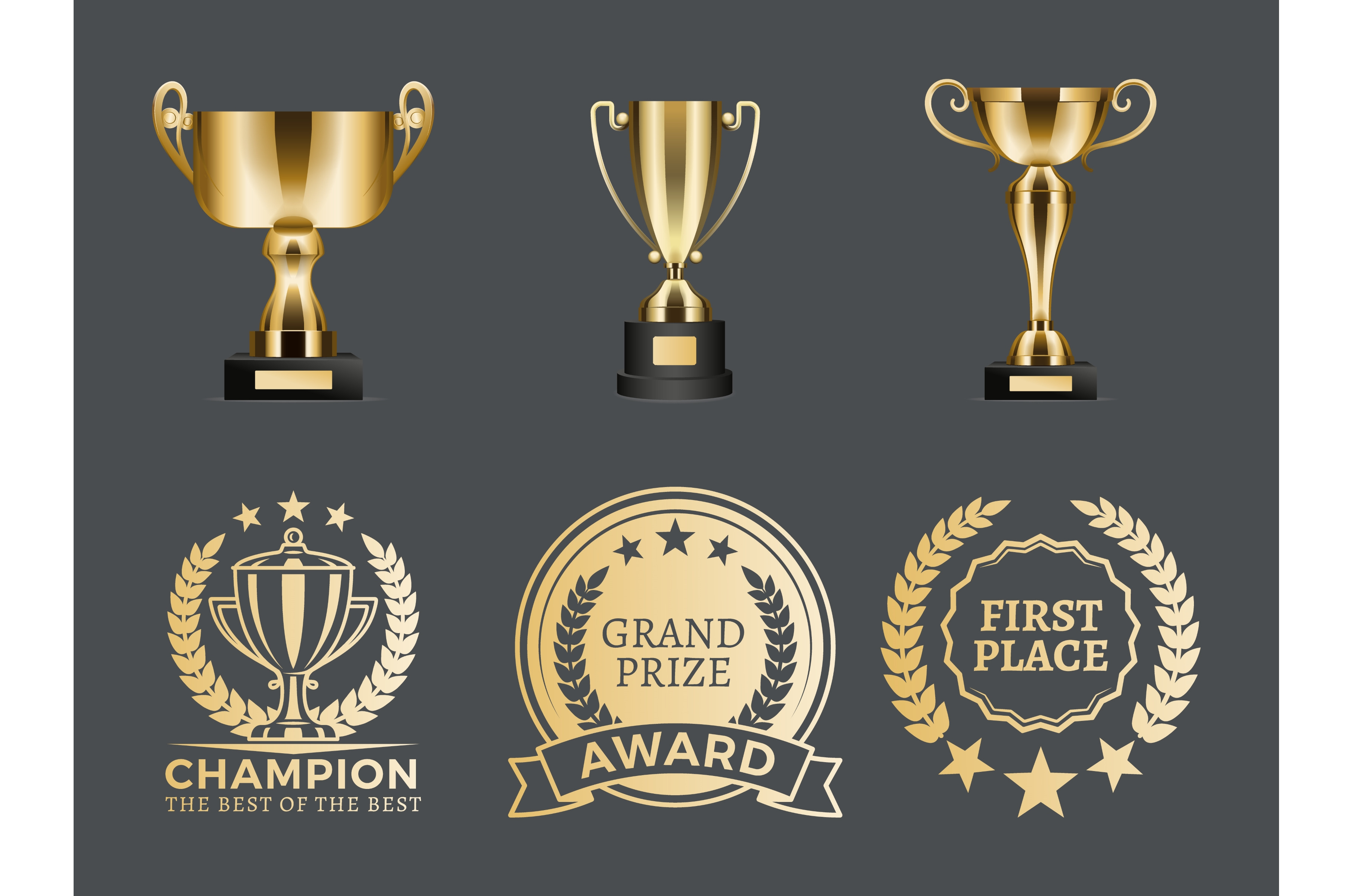 Champion Prizes Collection Vector, an Object Graphic by robuart