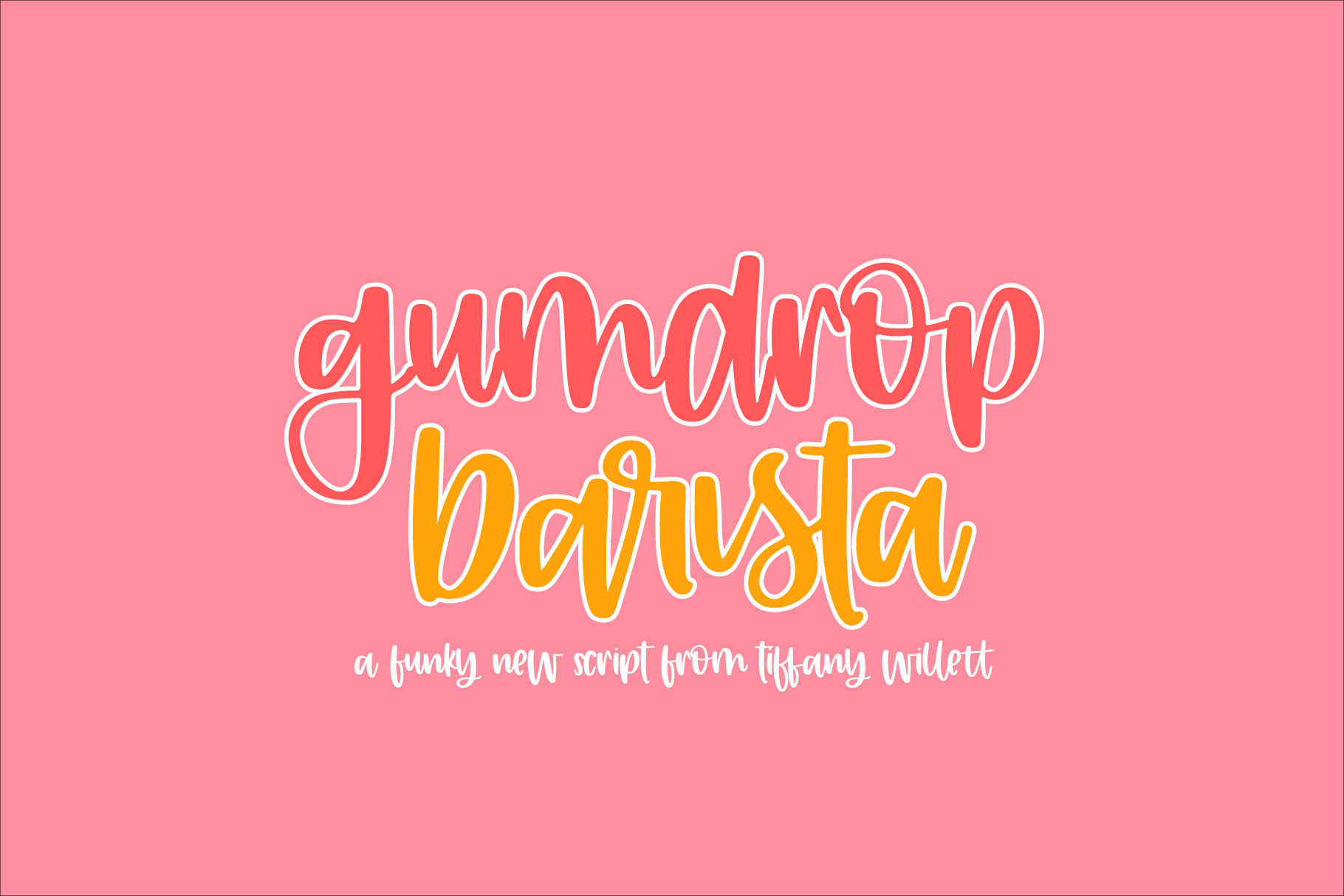 Gumdrop Barista, a Script Font by OnTheSpotStudio
