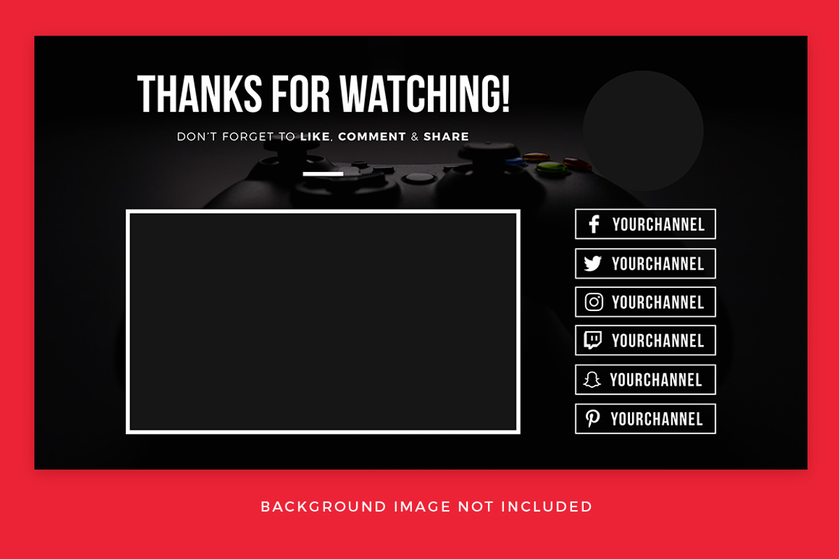 YouTube End Card Templates, a Social Media Template by Medialoot