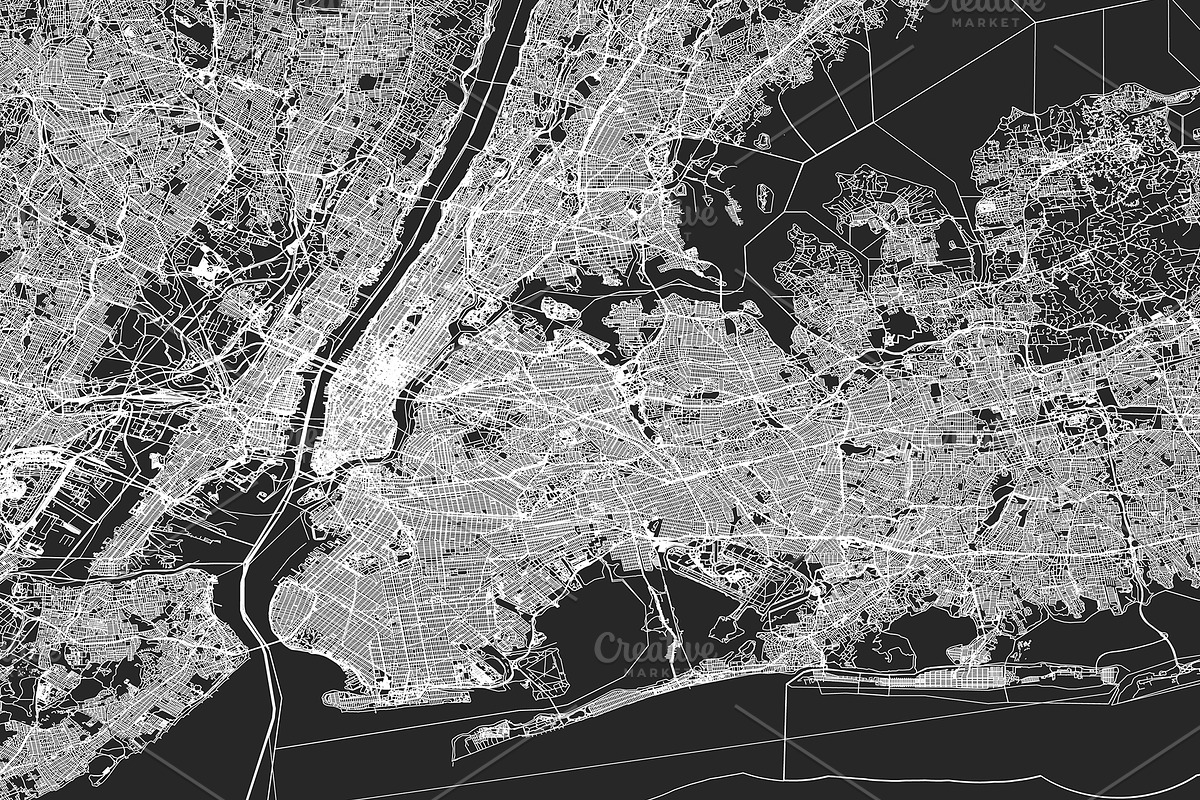 New York City Map - PNG / SVG/JPG, a Texture Graphic by Sam Johnson Artwork