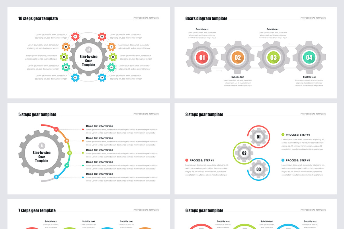 Gears PowerPoint Templates, a Presentation Template by HiSlide.io