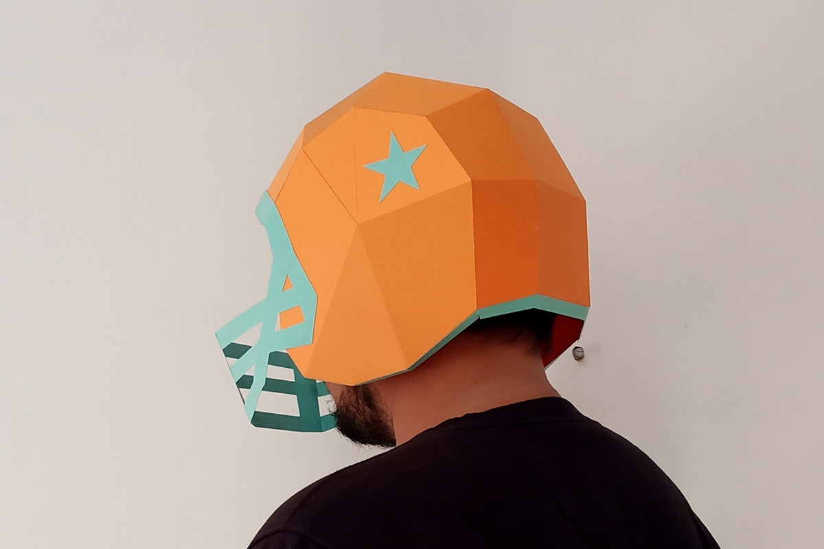 DIY Football Helmet - 3d papercraft, a Templates & Theme by PAPER amaze