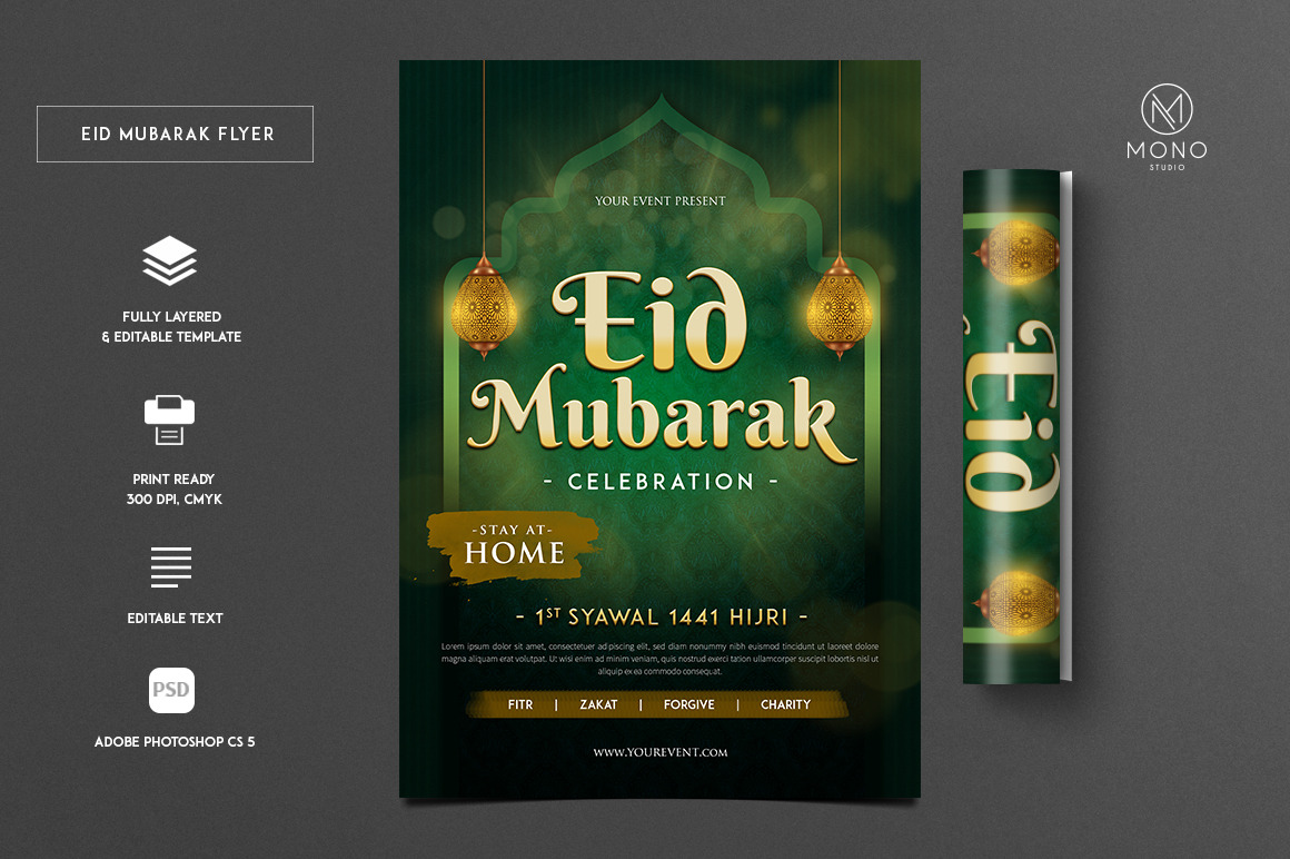 Eid Mubarak Flyer, a Flyer Template by monogrph