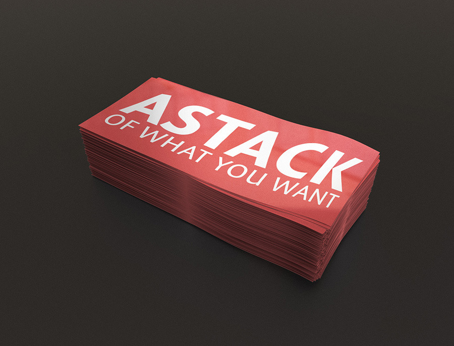 Stack of paper mock-up, a Mockup by mockupbank