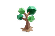 DIY Low poly Tree - 3d papercrafts, a Templates & Theme by PAPER amaze