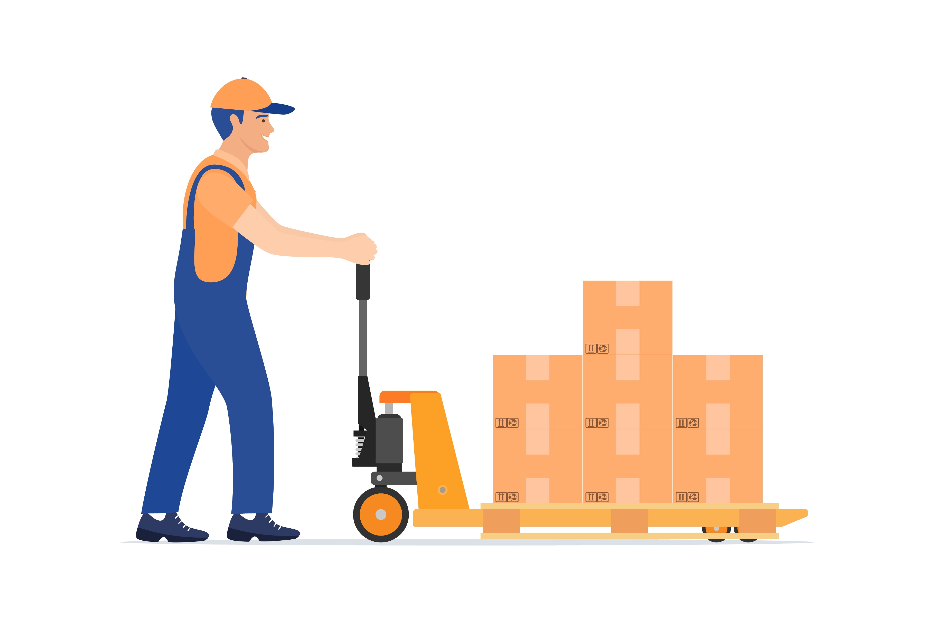 Hand pallet truck | Transportation Illustrations ~ Creative Market