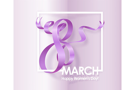 March 8 greeting card., a Card Template by Valenty