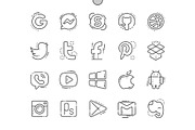 Logos Line Icons, an Outline Icon by Palau