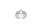 Minimalist Modern Lotus Logo