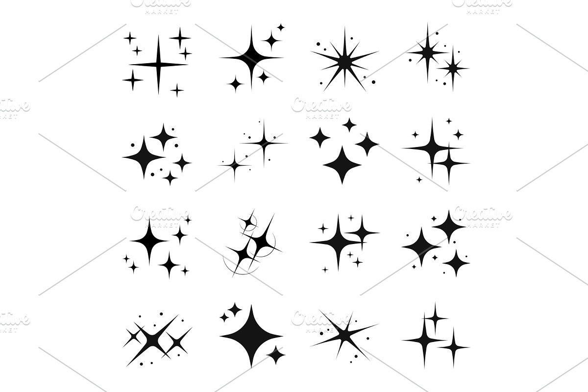 Star sparkle and twinkle, star burst, a Decorative Illustration by ...