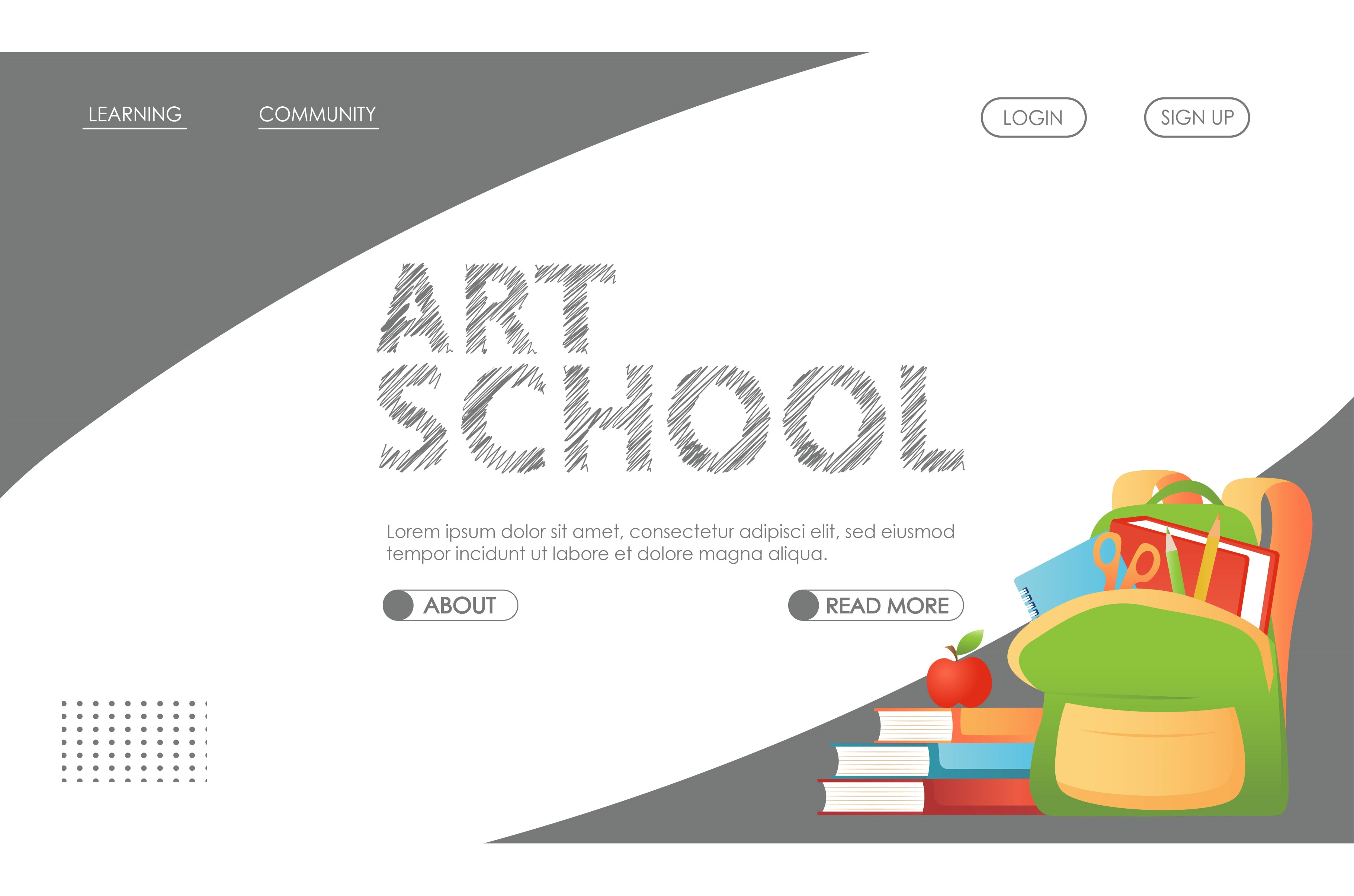 School banner, an Education Illustration by Dessign Sells