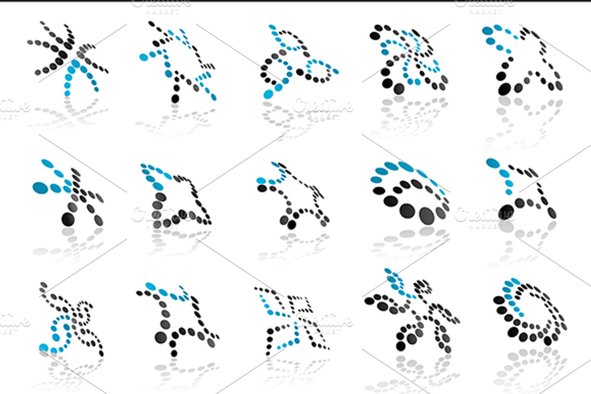 Modern dotted template icons, an Icon by Vector Tradition | Creative Market