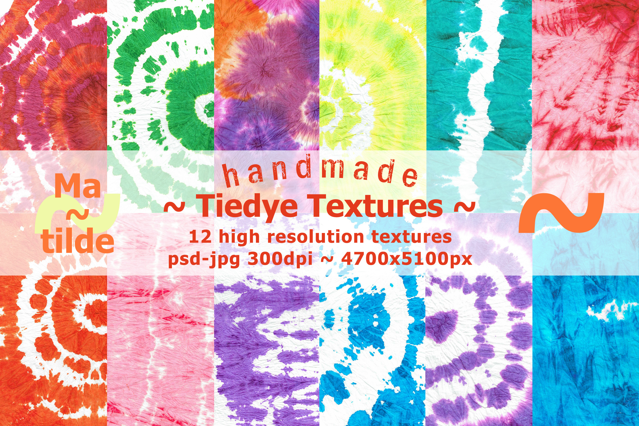 Tiedye textures, a Texture Graphic by MatildeGraphics