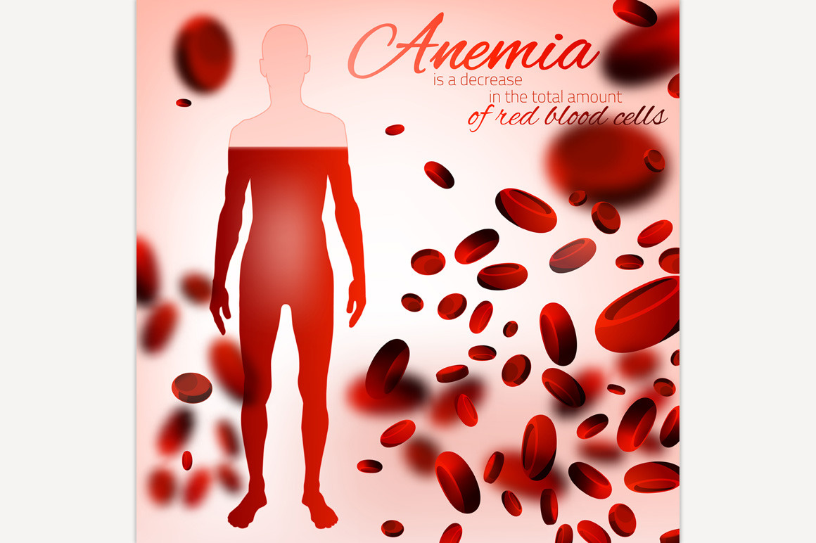 Anemia and Hemophilia Background, a Healthcare Illustration by Anna's Shop