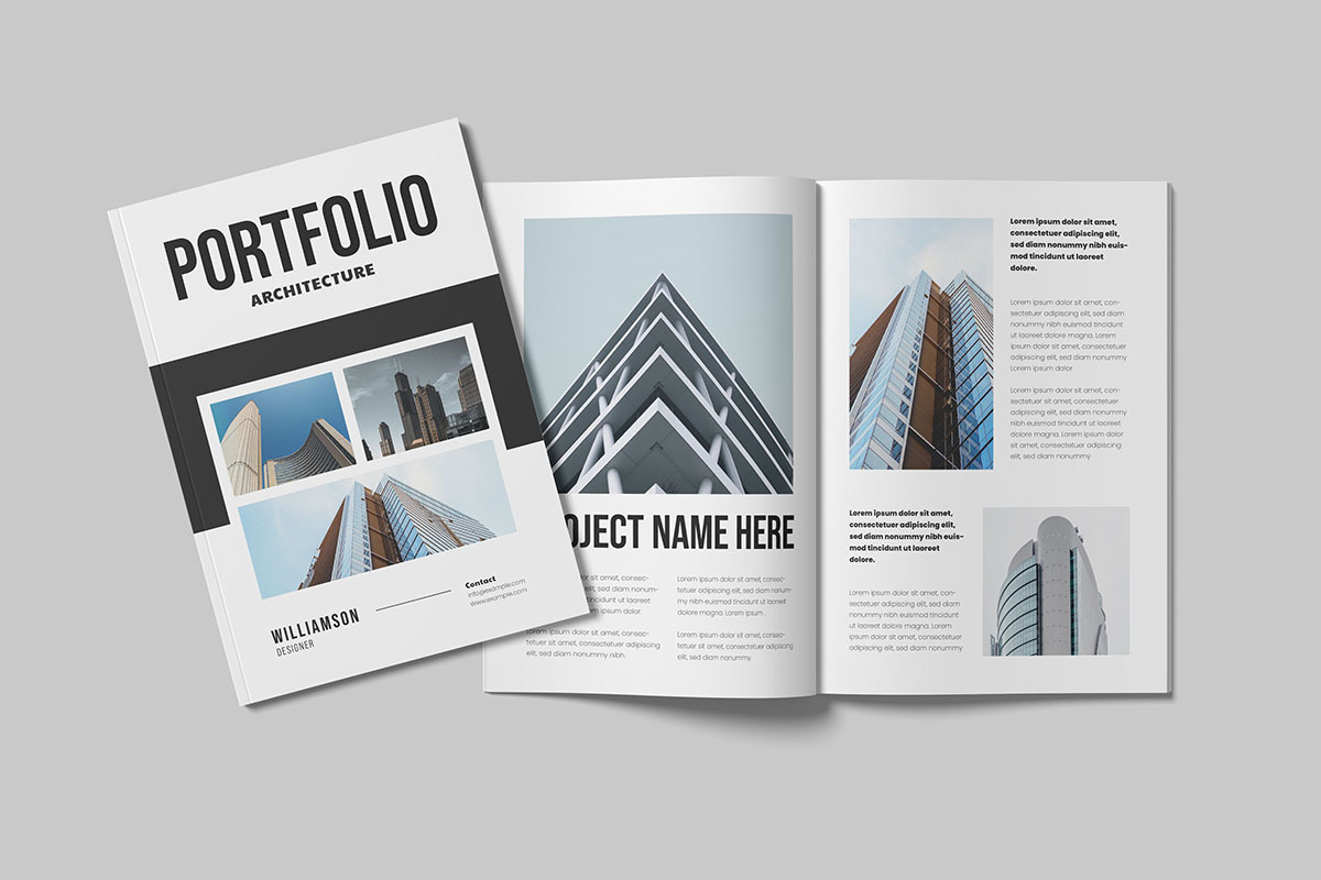 Architecture Portfolio Template, a Brochure Template by afsar.hossain | Creative Market
