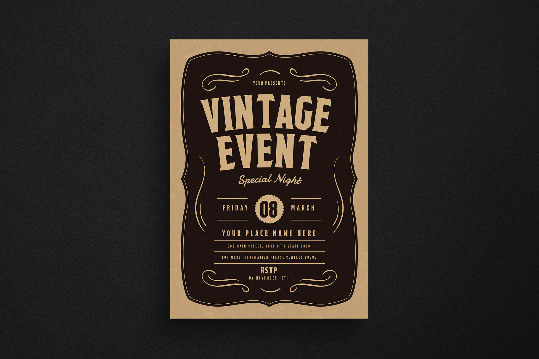 Vintage Event Flyer, a Flyer Template by Guuver